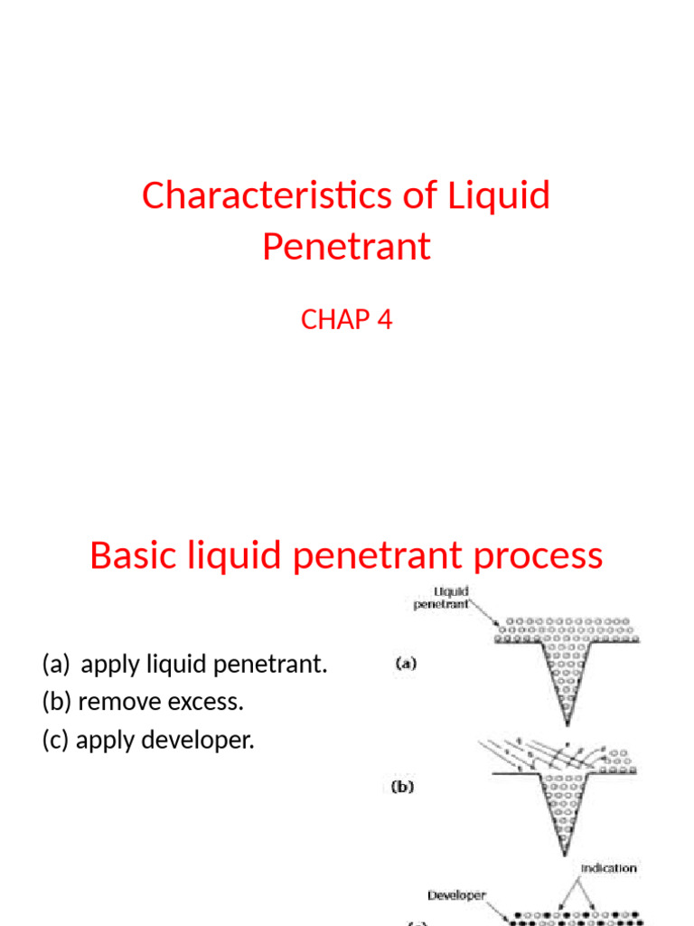 Chap 1-4 - Principles of Liquid Penetrant Testing | PDF | Liquids ...