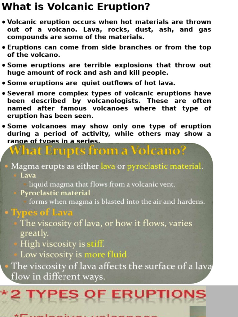 Types of Volcanic Eruptions | PDF