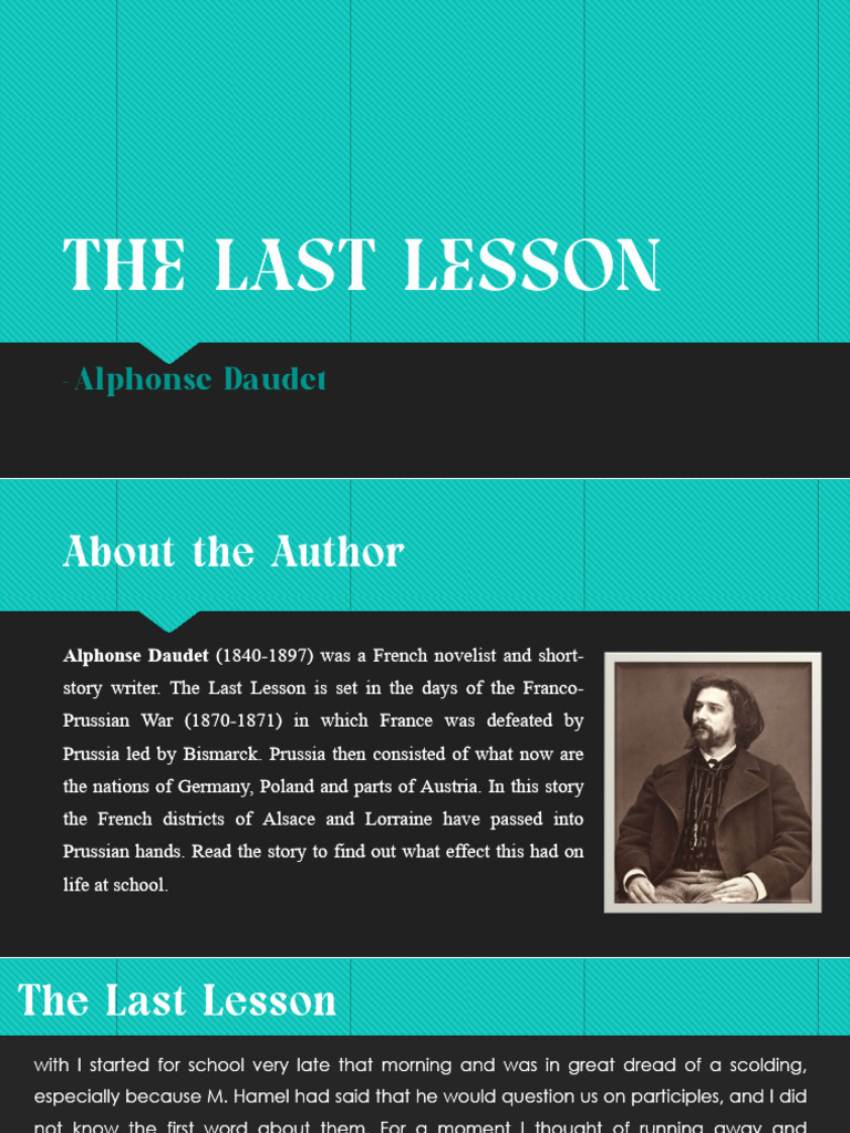 THE LAST LESSON - Class 12th | PDF