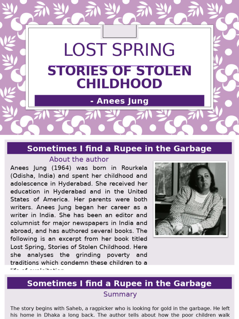 Lost Spring - Class 12 | PDF