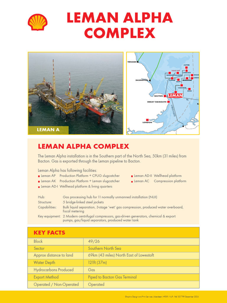 Shell Leman - Alpha Fields | PDF | Industrial Gases | Gas Technologies