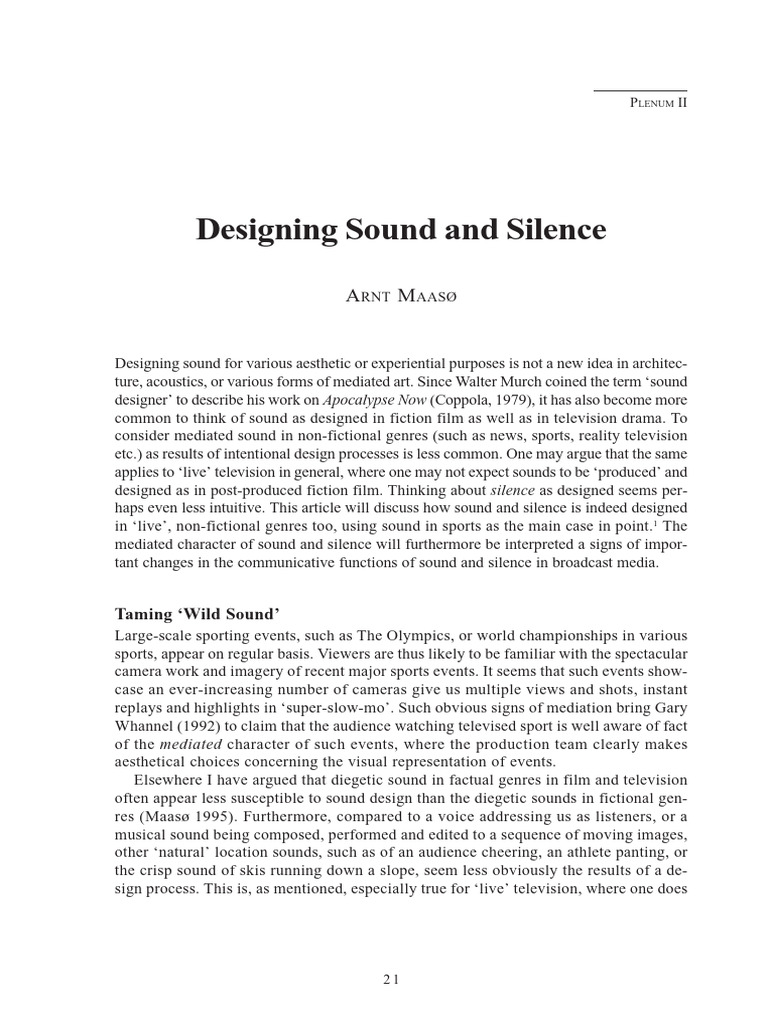 Designing Sound and Silence | PDF | Silence | Digital Audio
