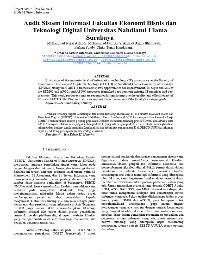 UAS Tata Kelola TI - Kelompok - 4 | PDF