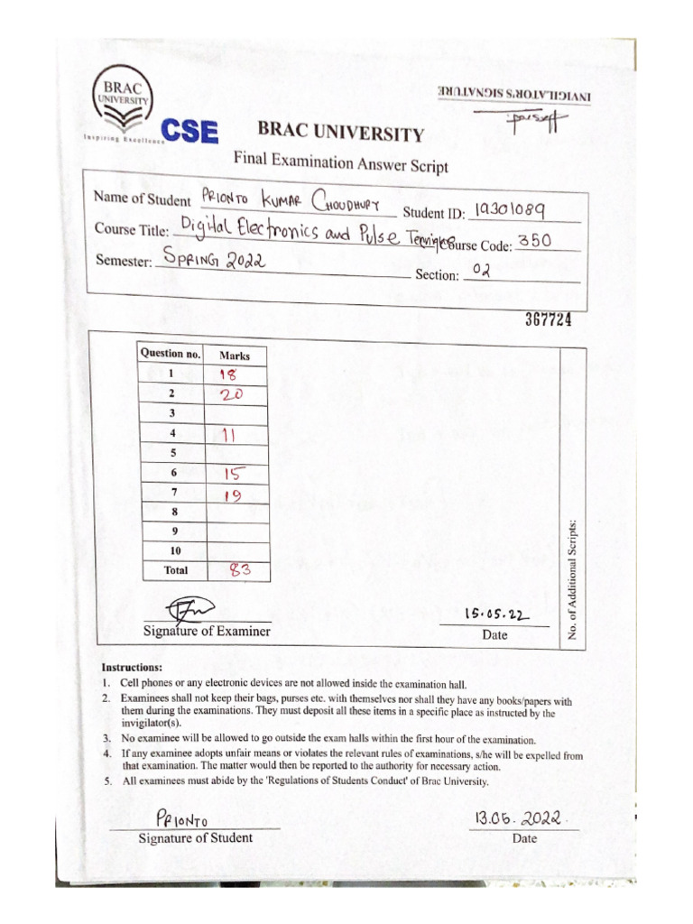 CSE350 Final Solve | PDF