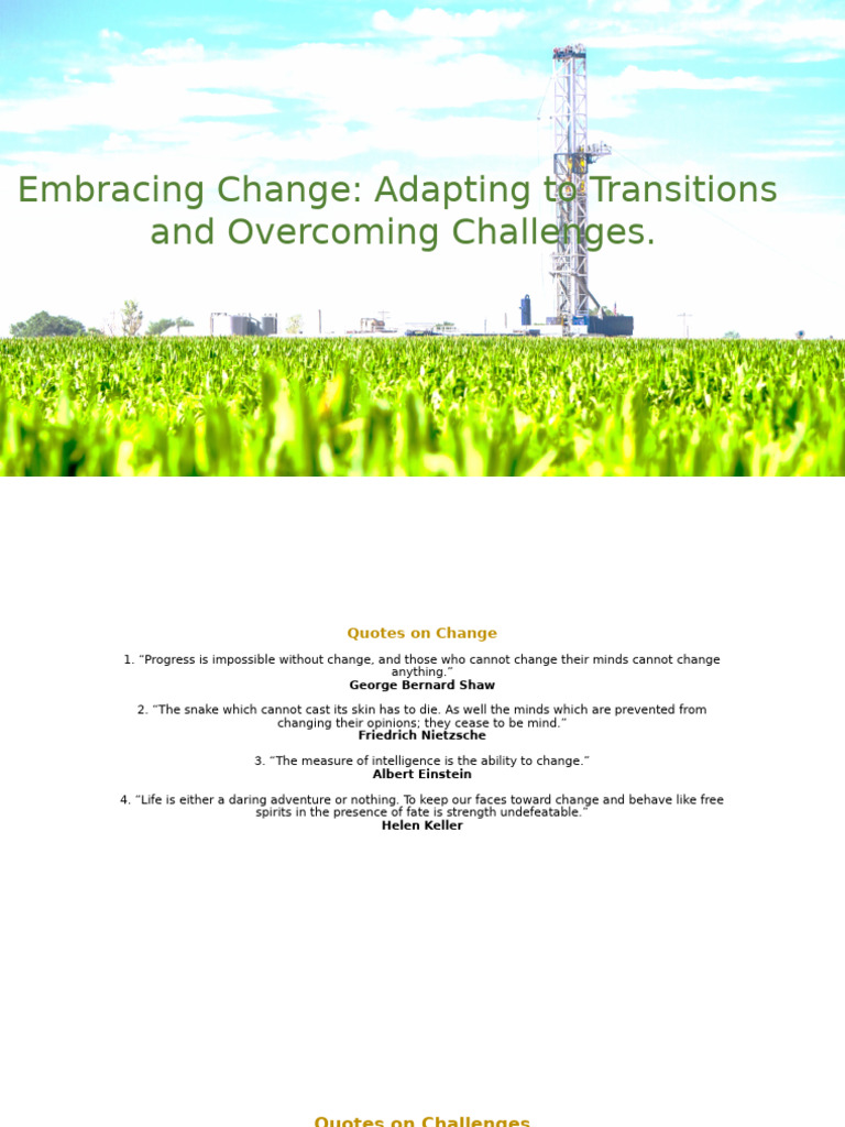 Adapting to Change and Overcoming Challenges | PDF