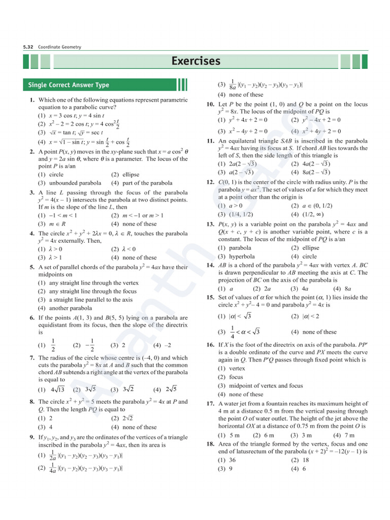 Parabola Chapter | PDF