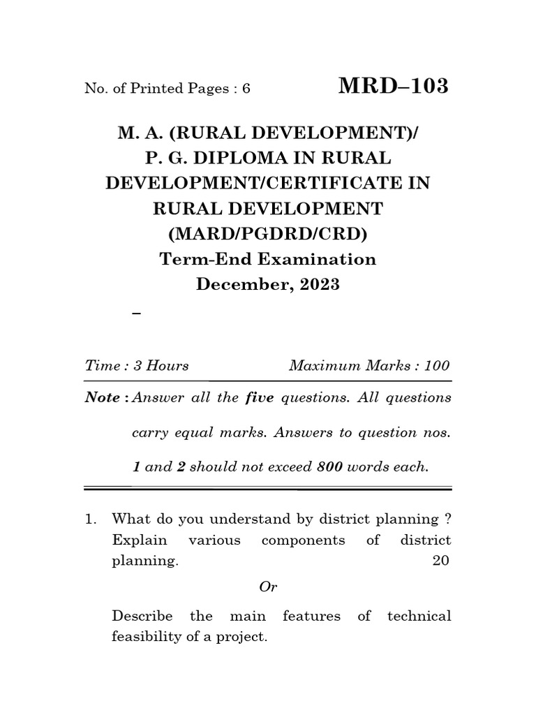 MRD 103 | PDF
