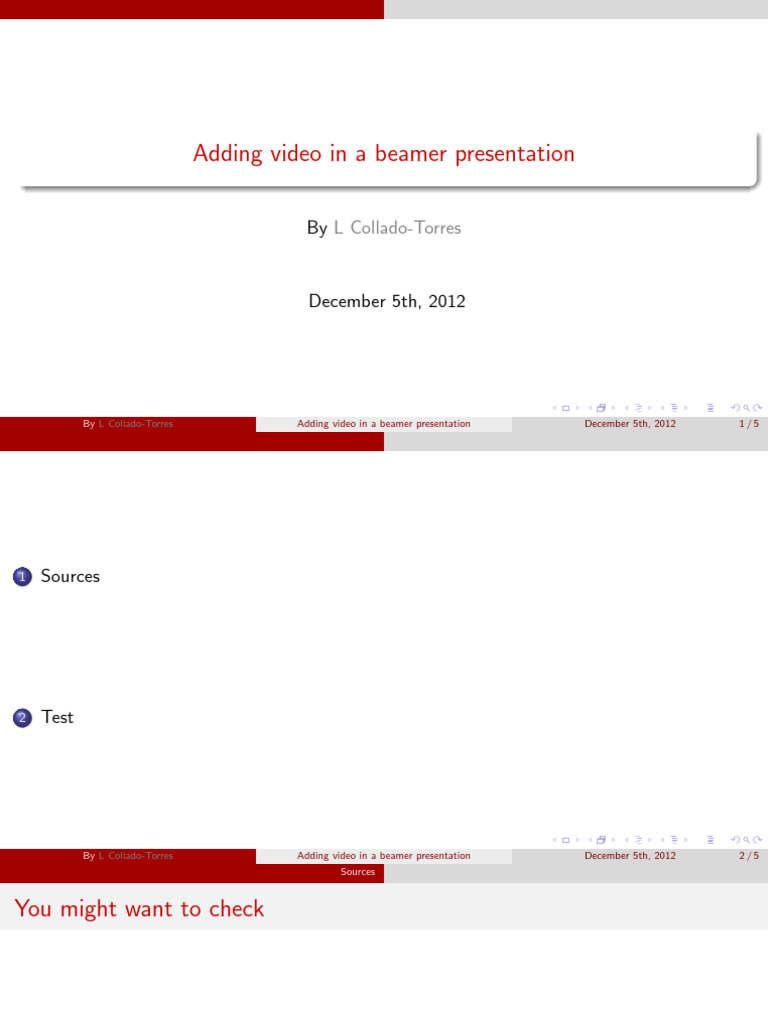 Beamer Video Integration Guide | PDF