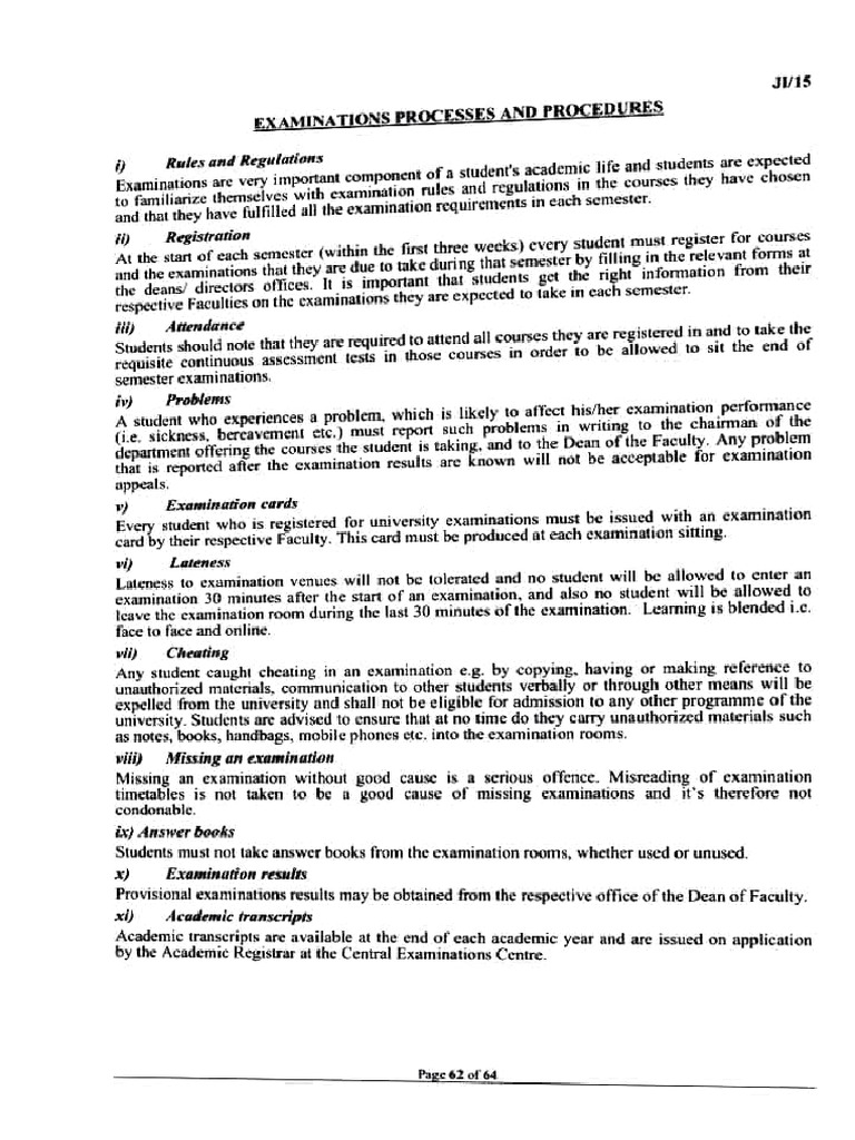 Examination Rules and Procedures | PDF