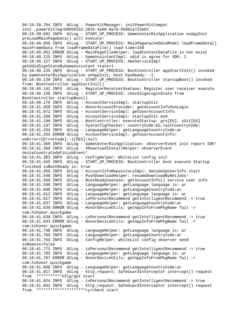 GameCenter Startup Process Log Analysis | PDF | Internet Protocols | Information Technology