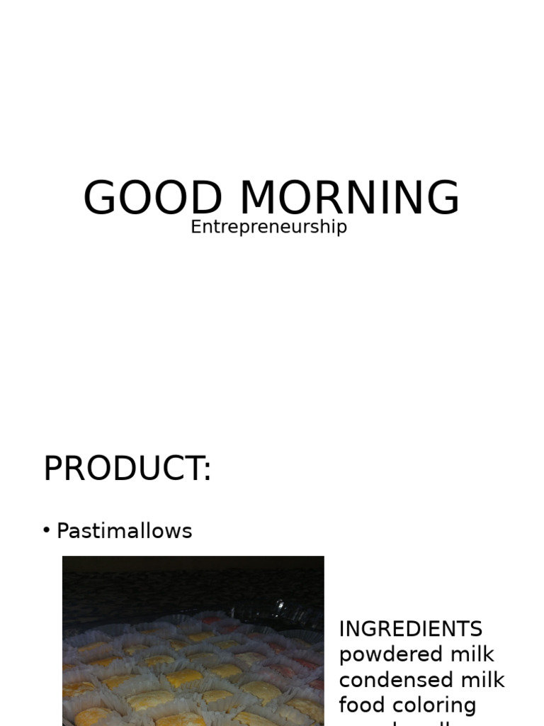 Good Morning: Entrepreneurship | PDF