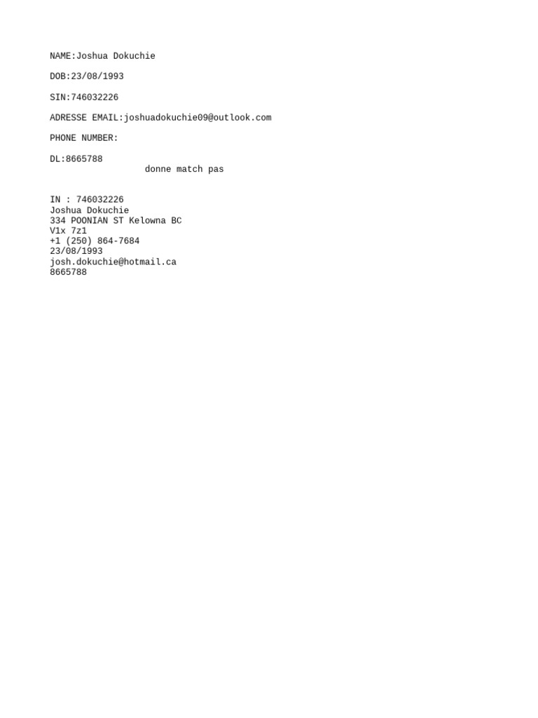 Joshua 88 Homme | PDF