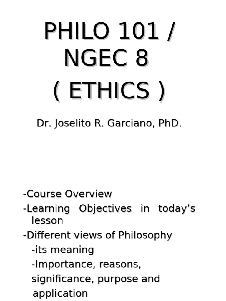 Intro PHILO 101 Intro To Philo | PDF | Morality | Psychology