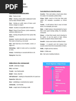 TASK 2 Part A Words To Describe Food Sensory Evaluation | PDF