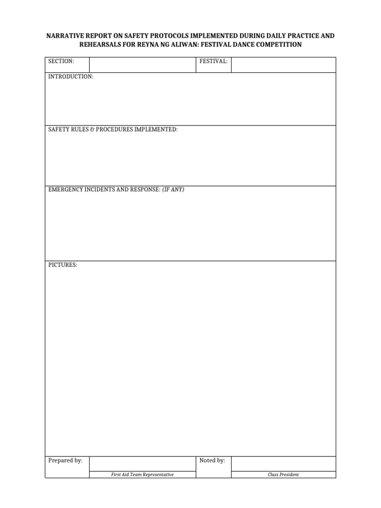 Narrative Report Template | PDF