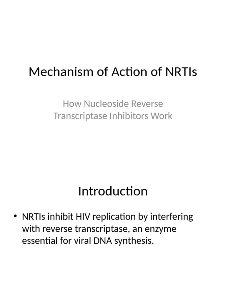Mechanism of NRTIs | PDF