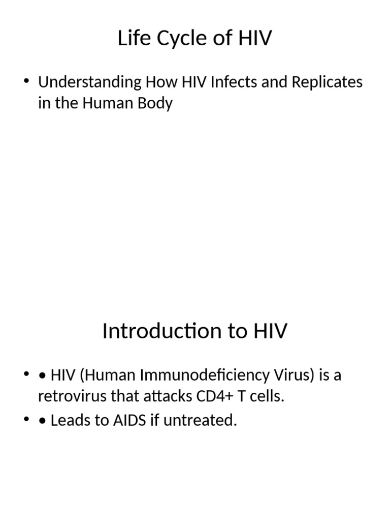 HIV Life Cycle Explained: Key Stages | PDF