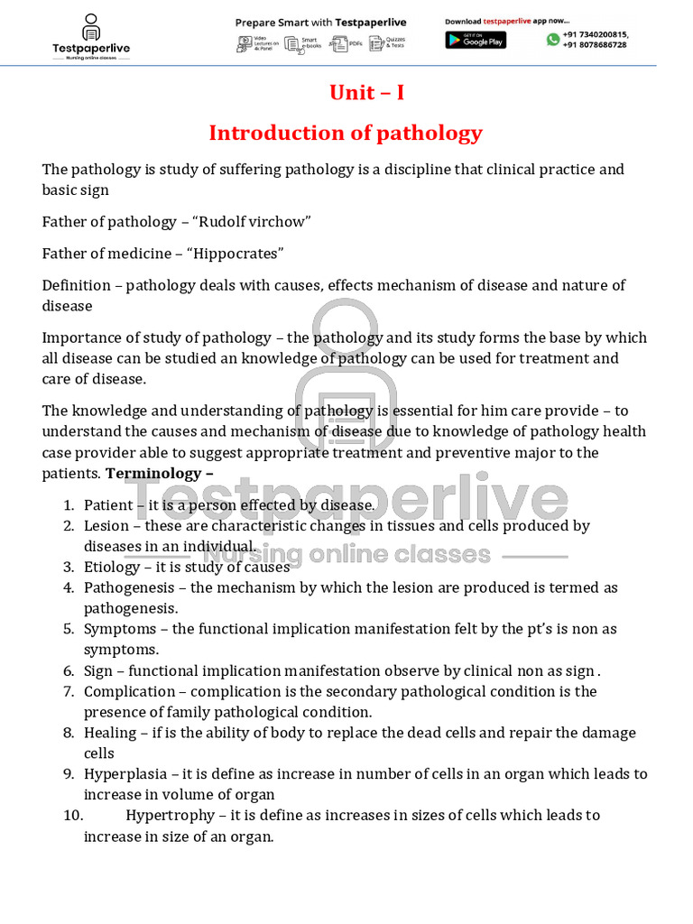 Pathology Notes | PDF | Pathology | Metastasis