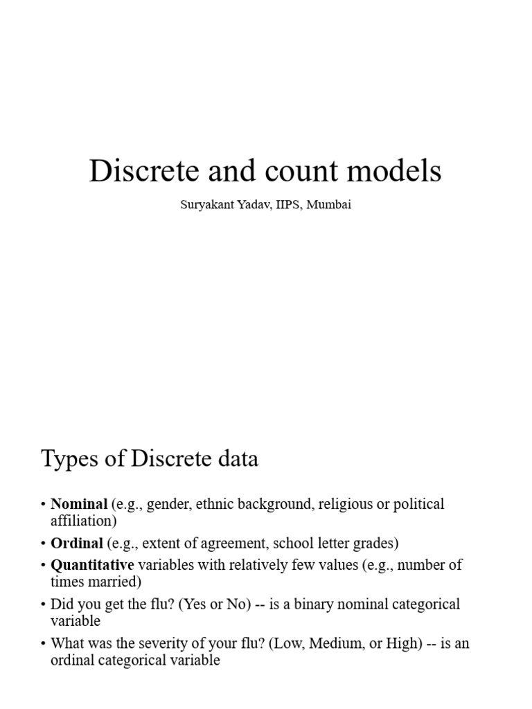 MSD Discrete Count Models 2 | PDF | Receiver Operating Characteristic ...