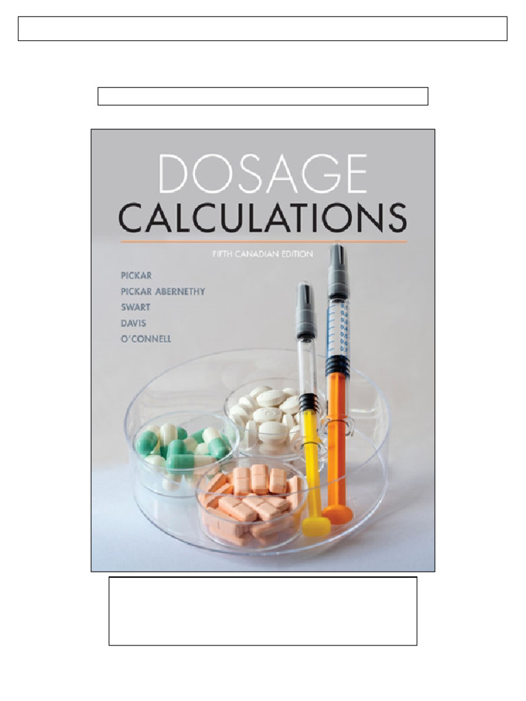 Test Bank For Dosage Calculations 5th Edition by Pickar | PDF | Decimal ...