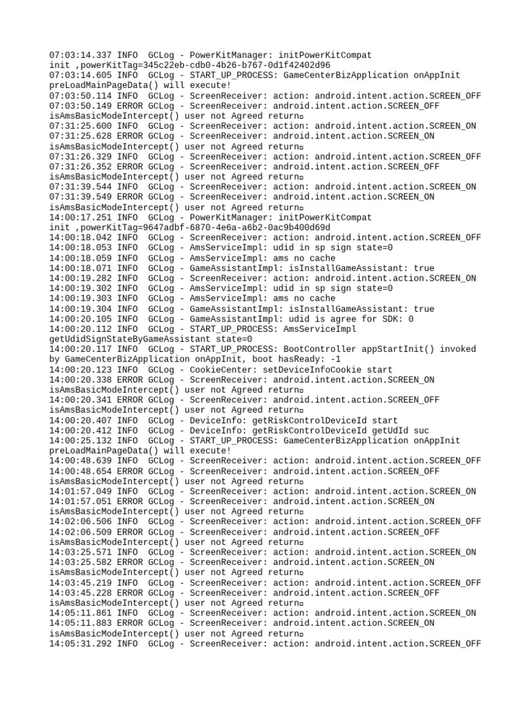 Android Screen Receiver Logs Analysis | PDF
