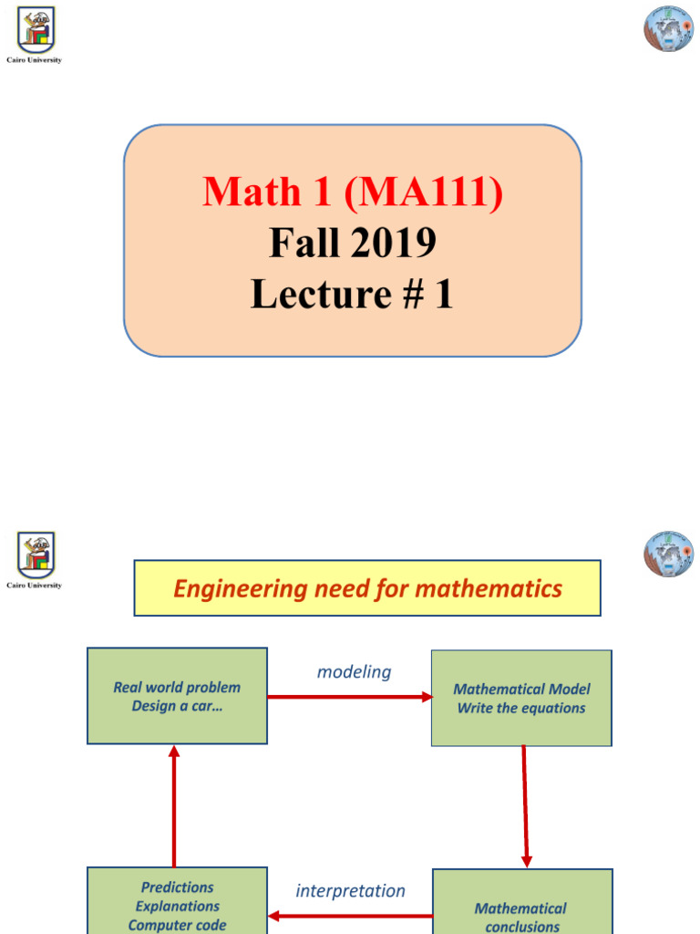 Math1 Fcai Cu Lecture 1 | PDF