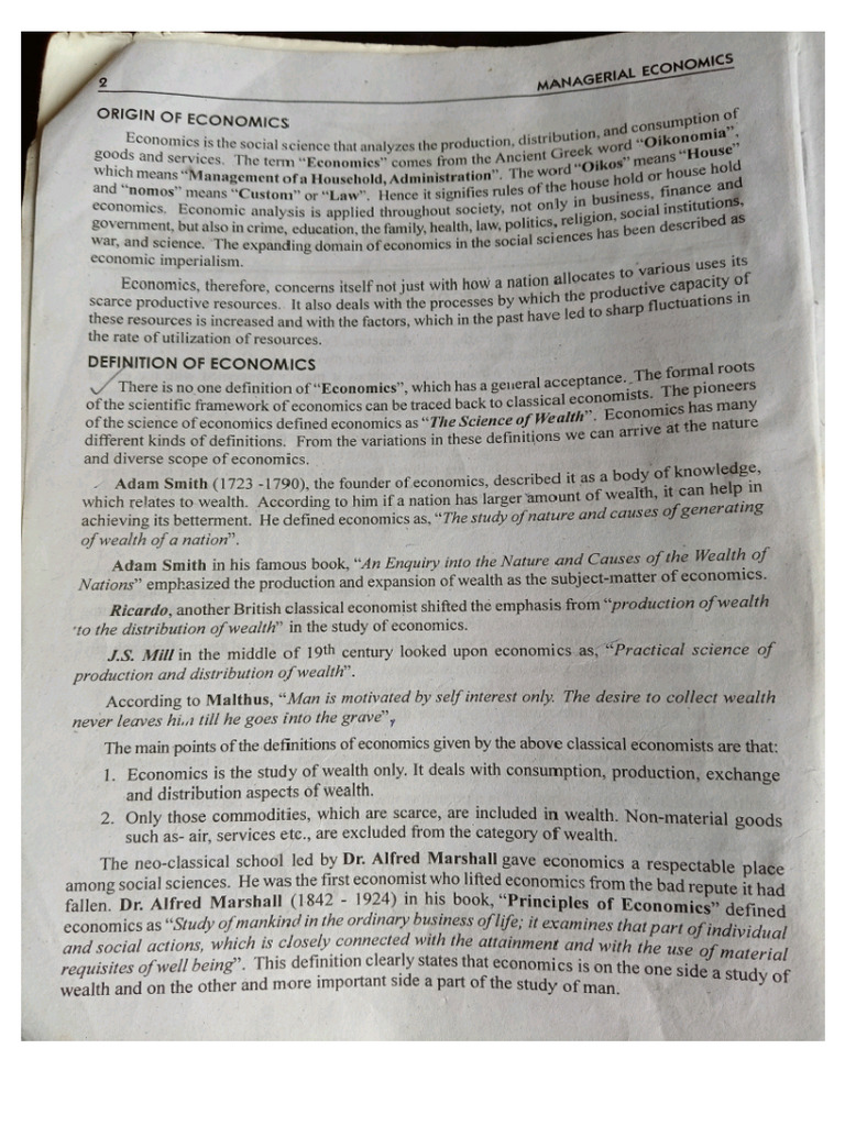 Economics Unit 1 Notes | PDF