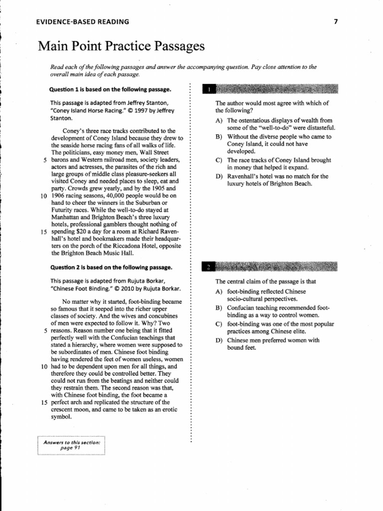 Pre SAT - Reading | PDF