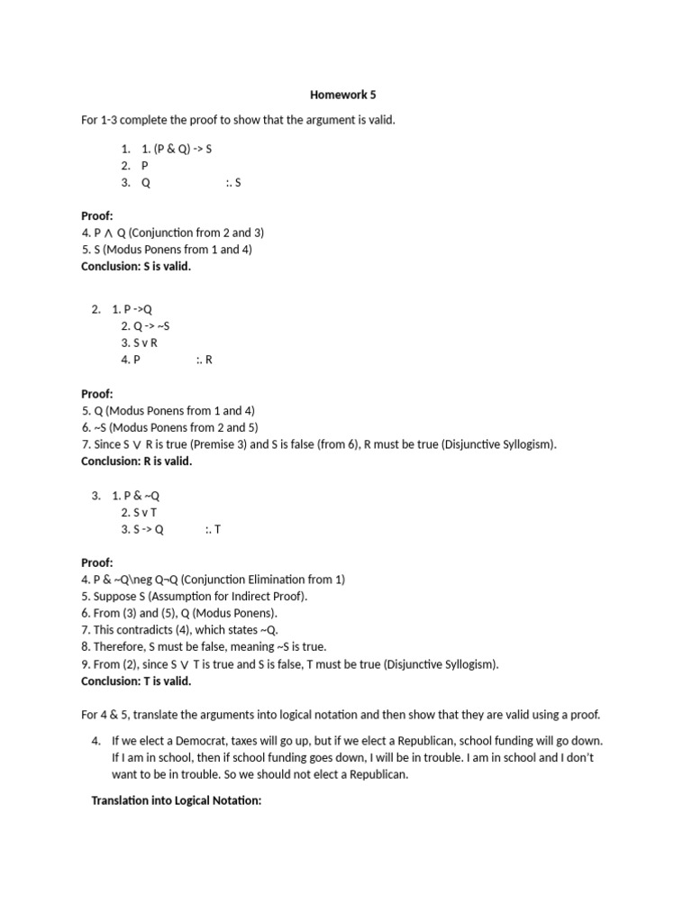 Homework Direct Derivations Assgn 2 | PDF | Argument | Syntax (Logic)