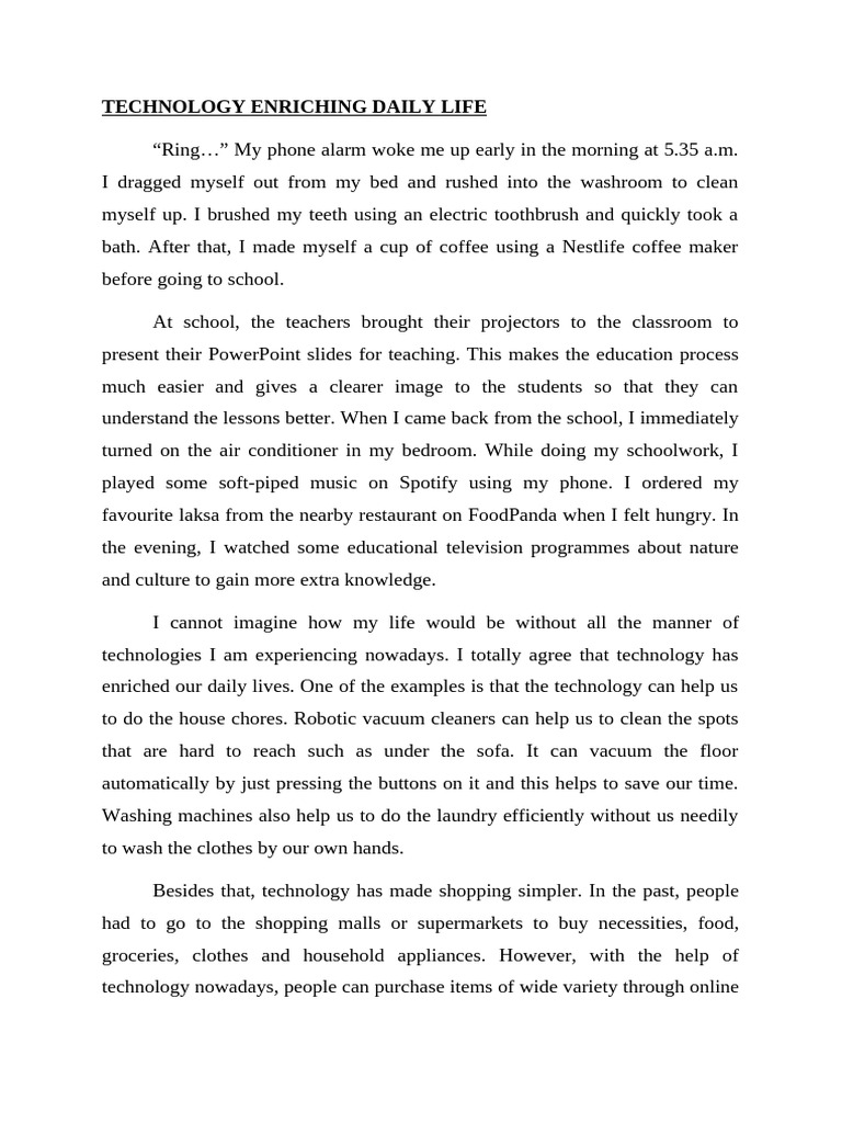 How Technology Enriches Daily Life | PDF | Medical Imaging