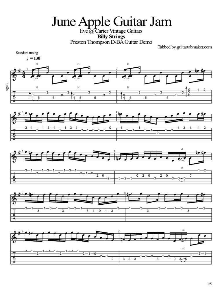 Billy Strings - June Apple Guitar Jam | PDF | Guitars | Guitar Family ...