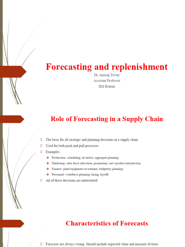 s15 Forecasting and replenishment.pptx | PDF | Forecasting | Inventory