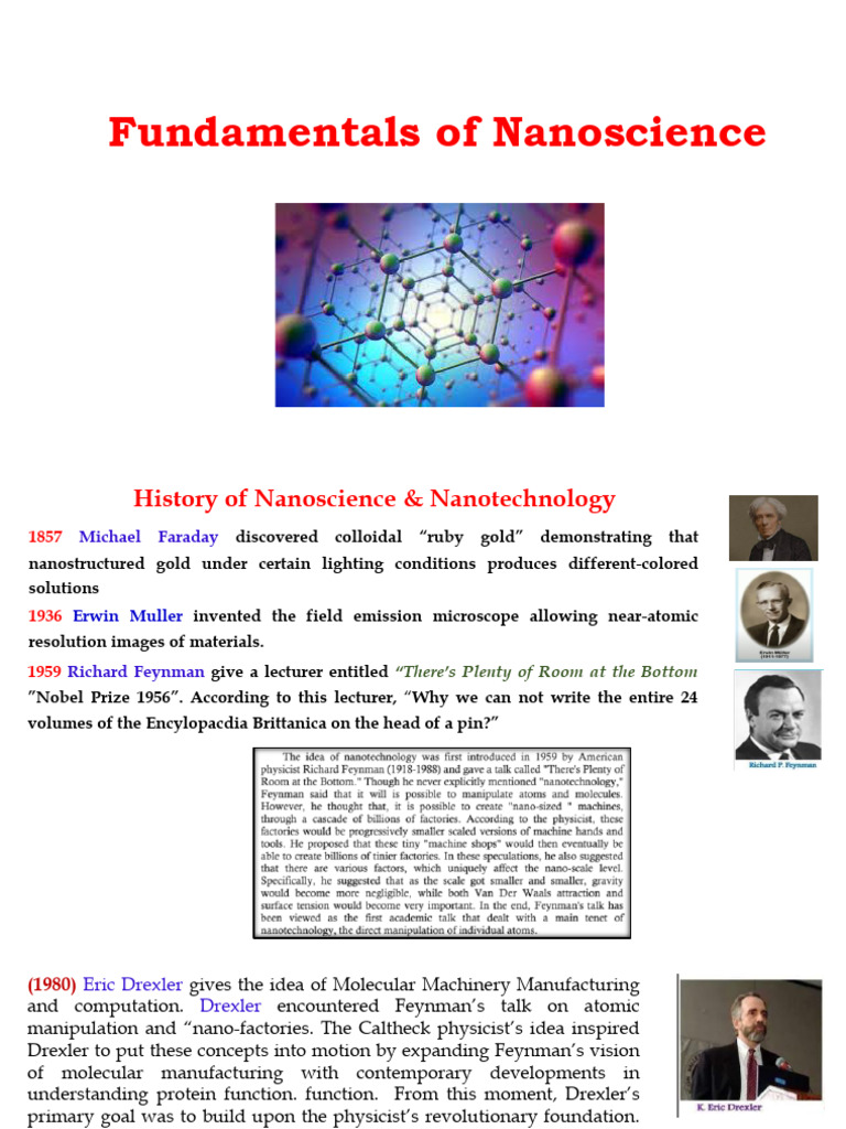 Lecturer 1 - Nanoscience and Nanotechnology | PDF | Nanotechnology | Nanomaterials