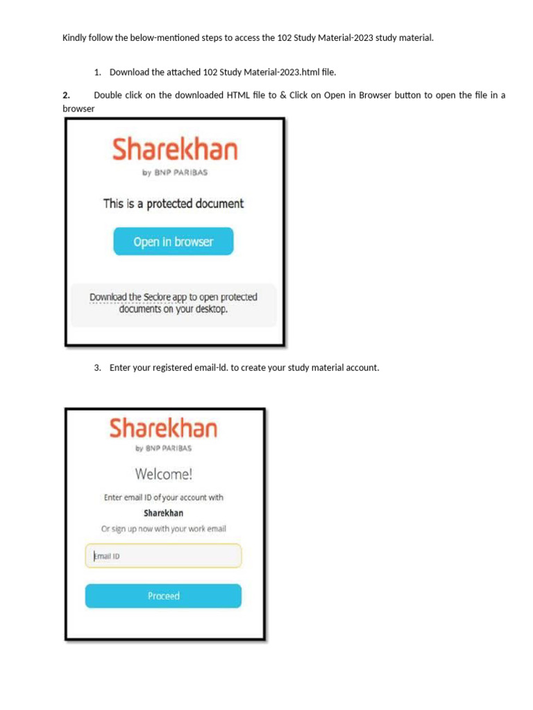 Step To Accessing Study Material | PDF