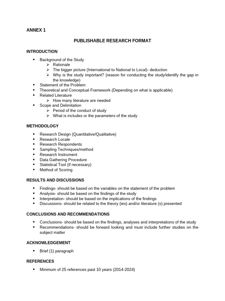 Publishable-Research-Format | PDF | Methodology | Scientific Method