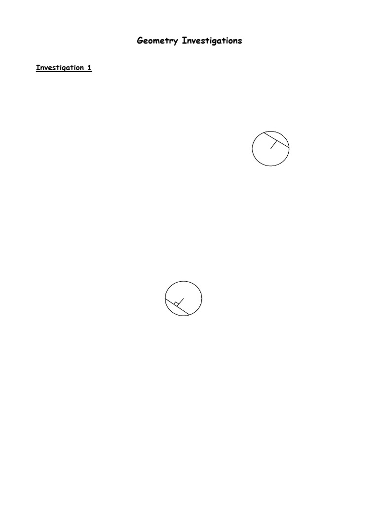 Circle Theorems Investigation Guide | PDF | Circle | Euclidean Geometry