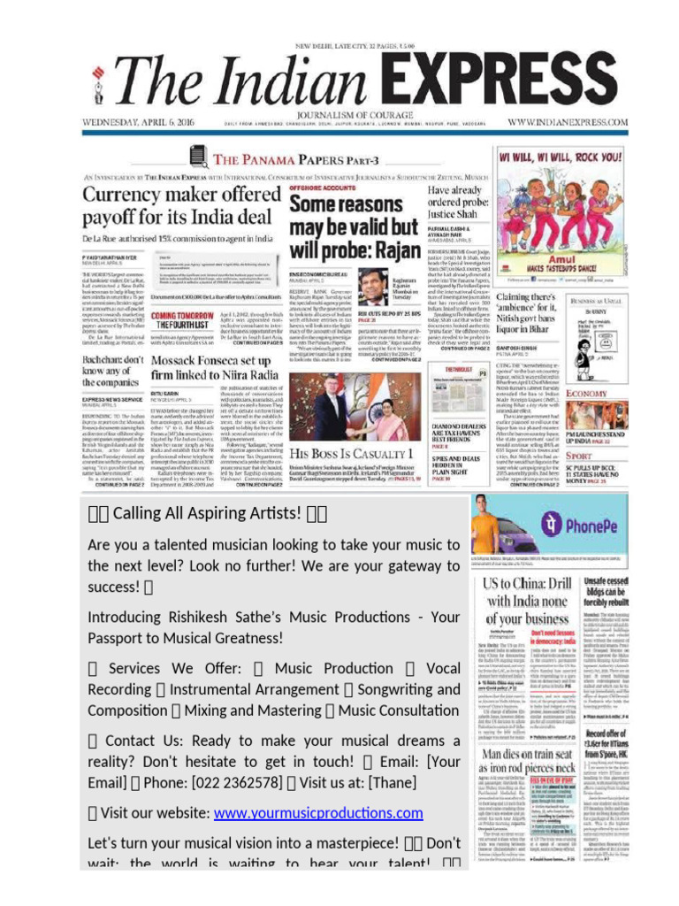 The Indian Express Newspaper | PDF