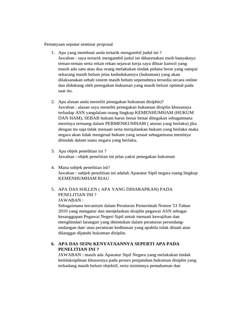 Penegakan Disiplin ASN di KEMENHUMHAM | PDF