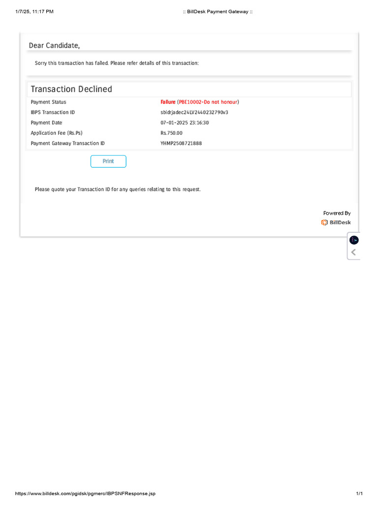 BillDesk Payment Gateway | PDF