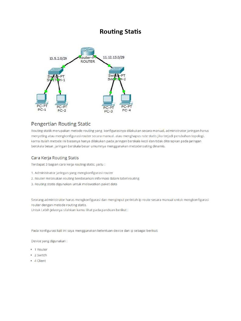 Routing Statis | PDF