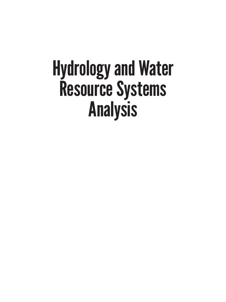 Hydrology and Water Resource Systems Ana | PDF | Probability Distribution | Aquifer