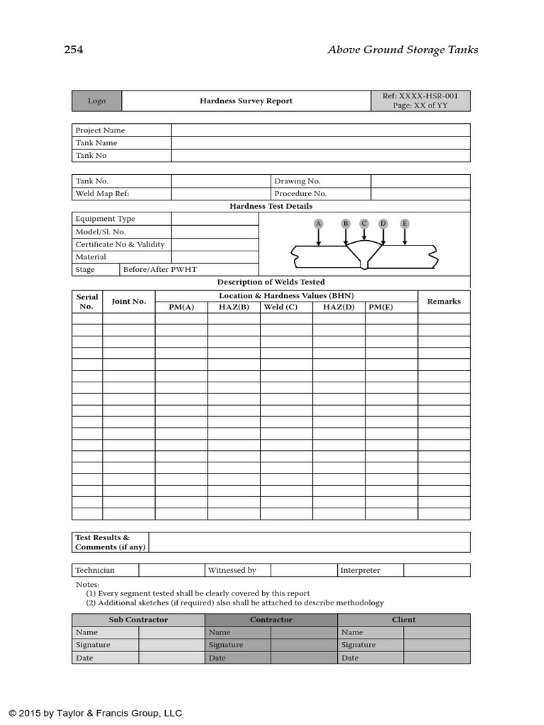 Above Ground Storage Tank Inspection Reports | PDF | Welding | Construction