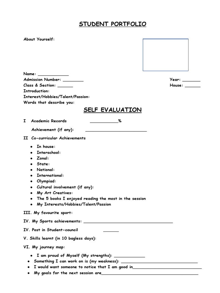 Student Portfolio. 1 | PDF | Behavioural Sciences | Psychology