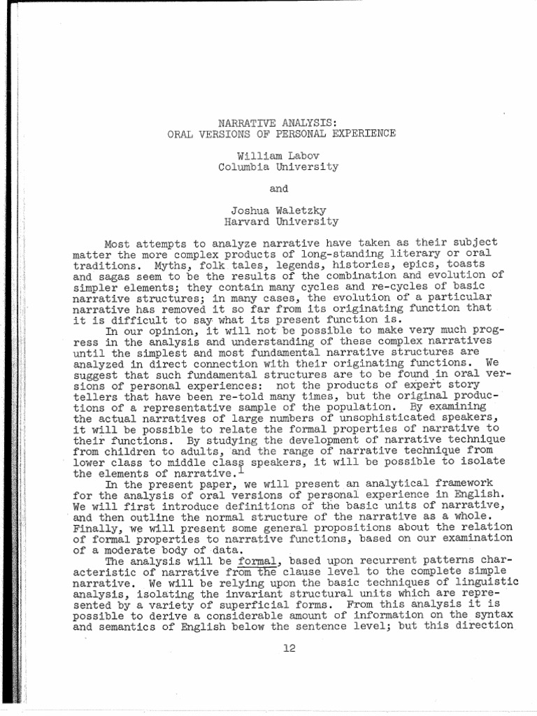 Labov Et Waletzsky-1967-Narrative Analysis-Oral Versions of Personal ...