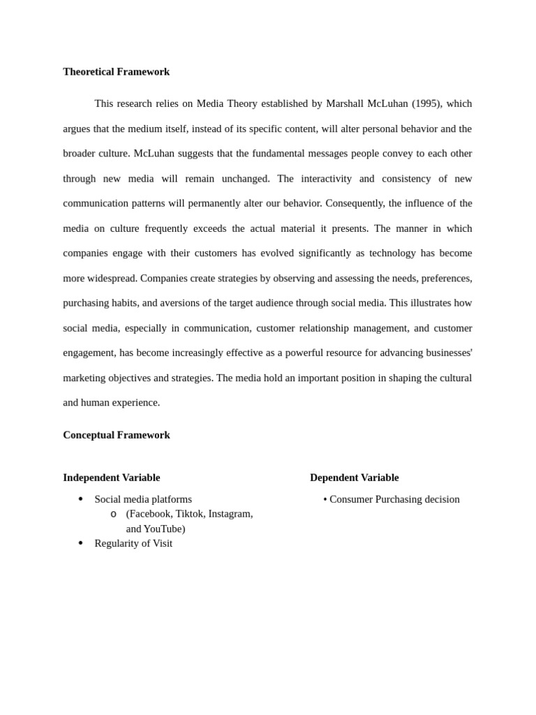 Theoretical & Conceptual Framework | PDF