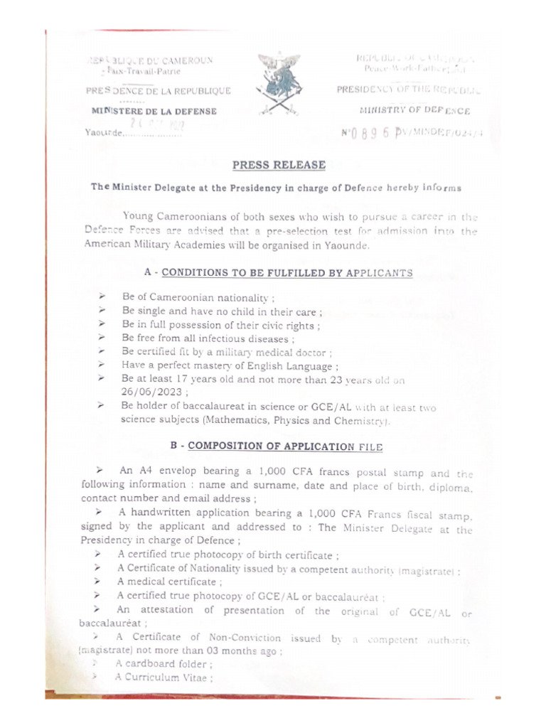 Pres Dence de La Republique | PDF