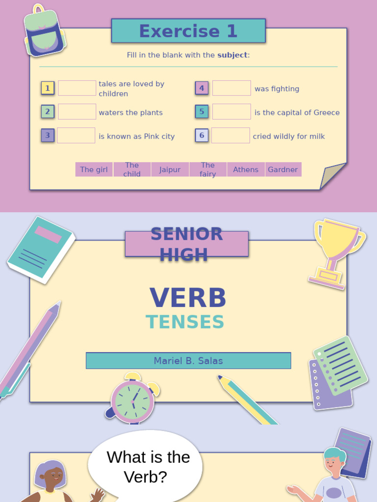 Grammar Subject For Elementary 5th Grade Subject and Predicate | PDF ...