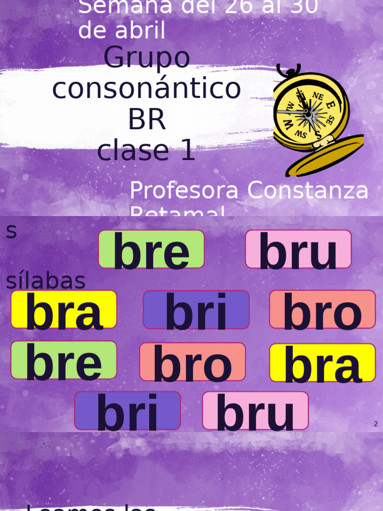 Grupo consonántico BR en lectura | PDF