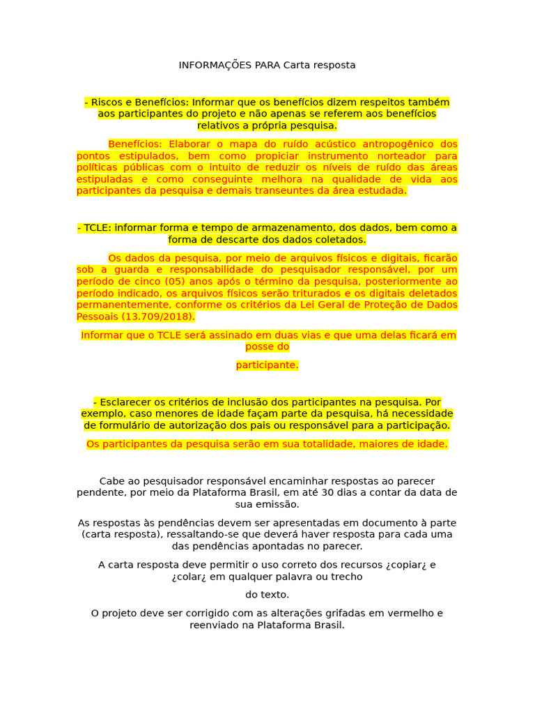 Carta Resposta | PDF