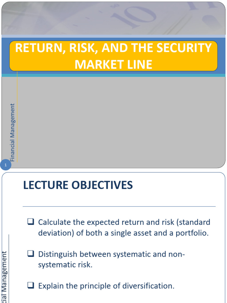 Lecture 7 - Risk and Return | PDF | Capital Asset Pricing Model | Financial Risk